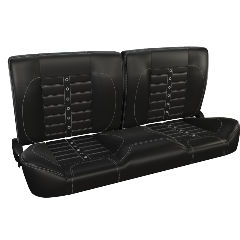 Pro-Classic Universal SPORT-X Split Back Bench Seat, 60"-Black/White ...