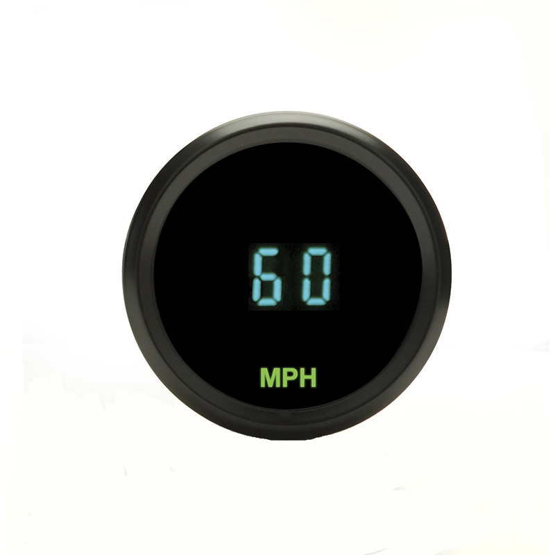 Dakota Digital Round Mini speedometer, 2-1/16", MPH, Black Teal ...