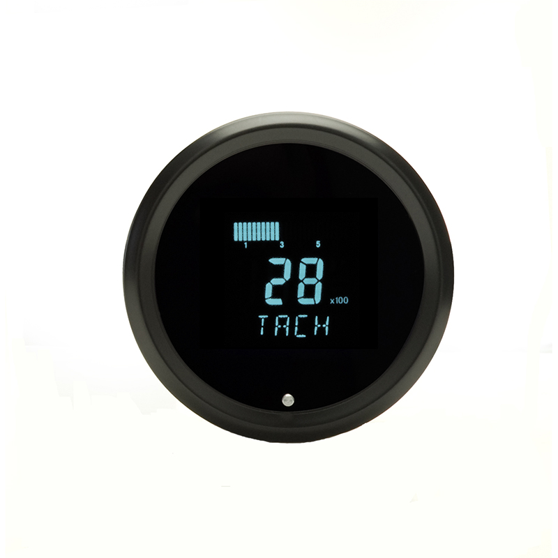Dakota Digital Round Tachometer 3 3/8", Black Teal: Classic Car Interior